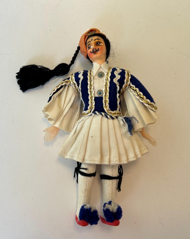 Vintage Traditional Greek Doll Traditional Dress Souvenir Greek Man ...