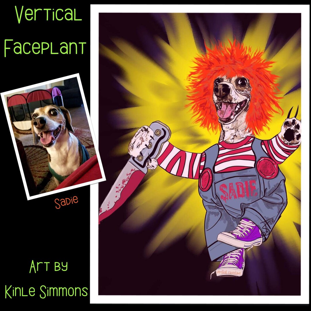 Chucky Custom Pet Digital Print Child's Play Doll Horror Movie Dog ...