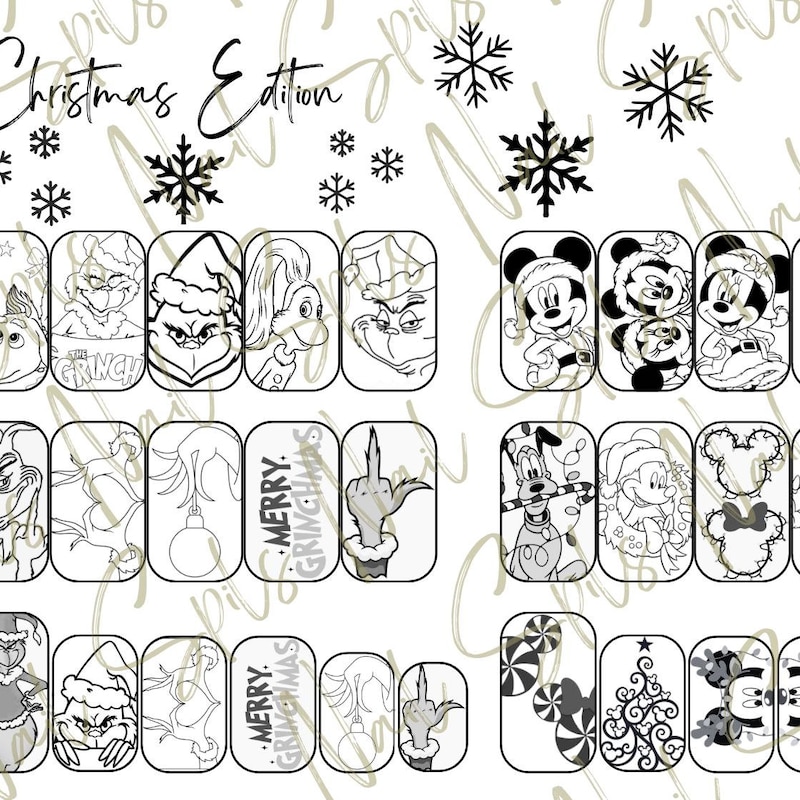 Nail Art Stencil Template - Etsy