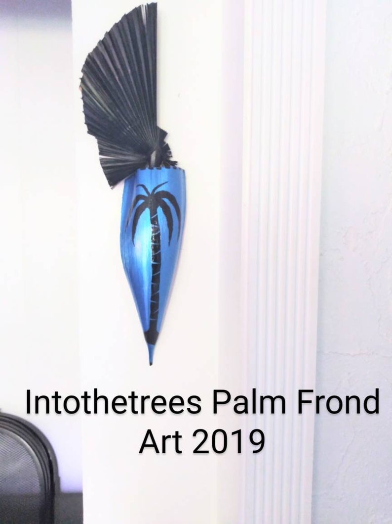 Art Deco Palm Tree Art Palm Frond Art Palm Tree Painting Wall - Etsy