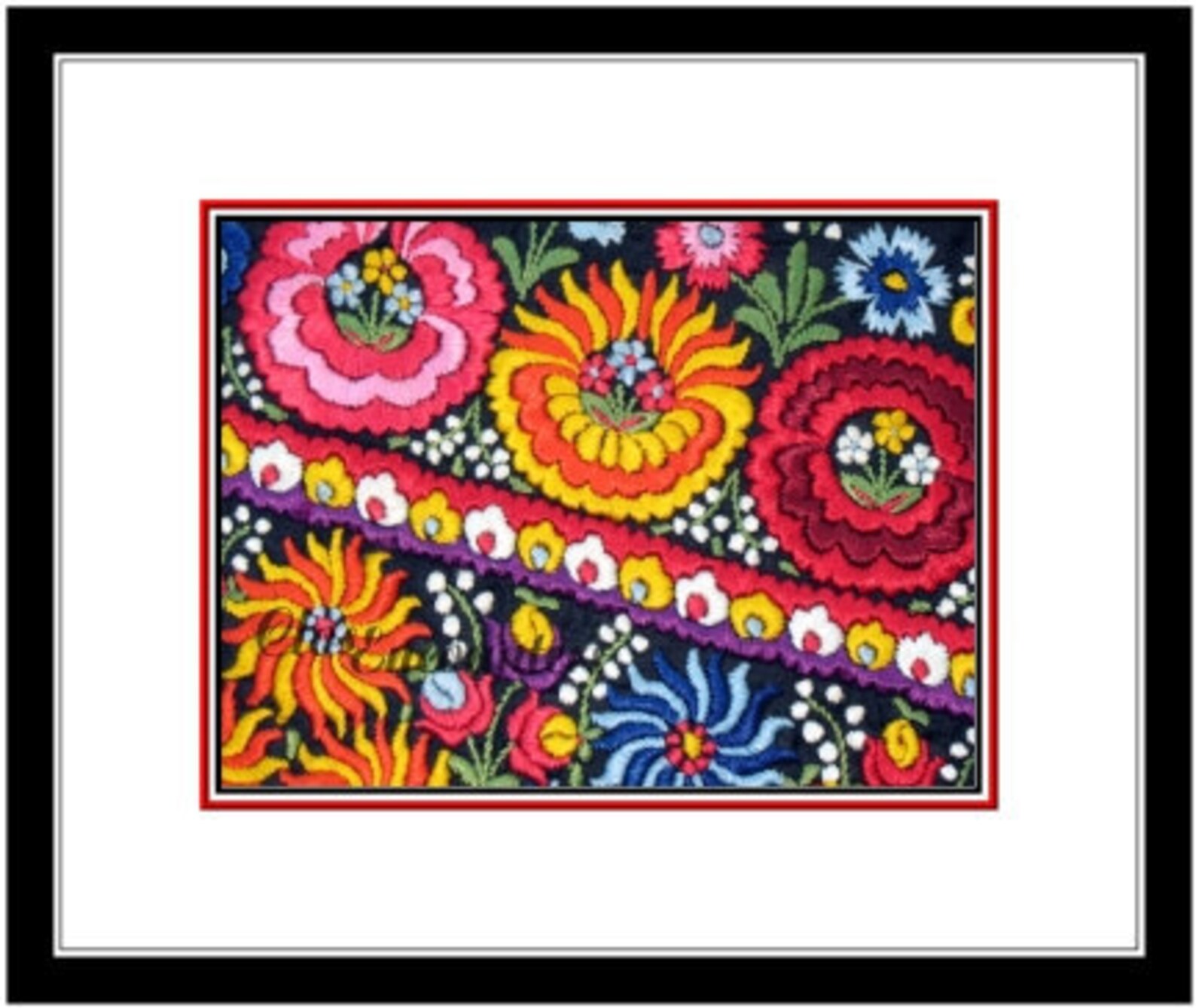 Embroidery Hungarian Magyar Matyo Folk Art Photography Art Print ...