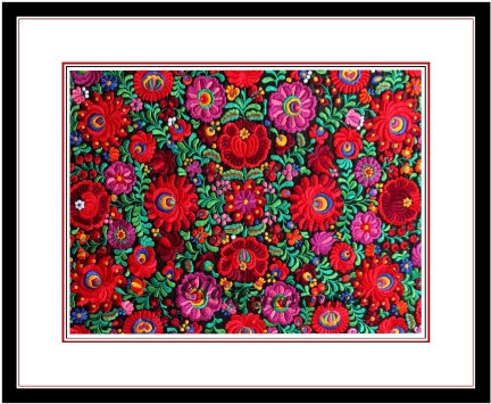 Embroidery Hungarian Magyar Matyo Folk Art Photography Art Print ...