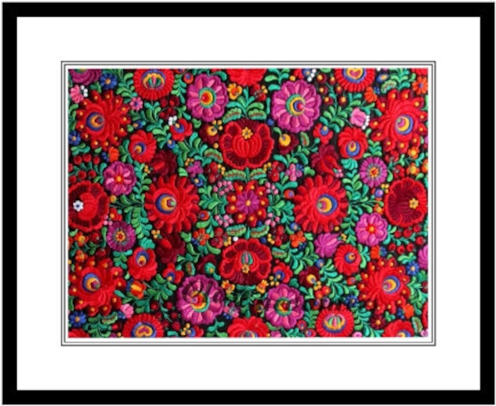 Embroidery Hungarian Magyar Matyo Folk Art Photography Art Print ...
