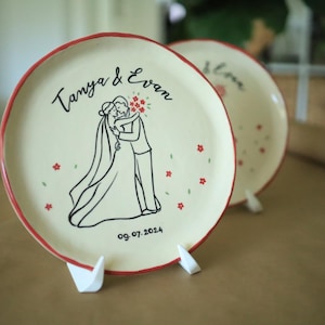 Custom Personalized Hand-painted Ceramic / Wedding Plate / Anniversary ...