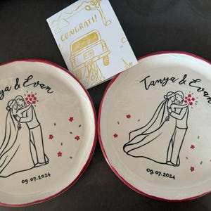 Custom Personalized Hand-painted Ceramic / Wedding Plate / Anniversary ...