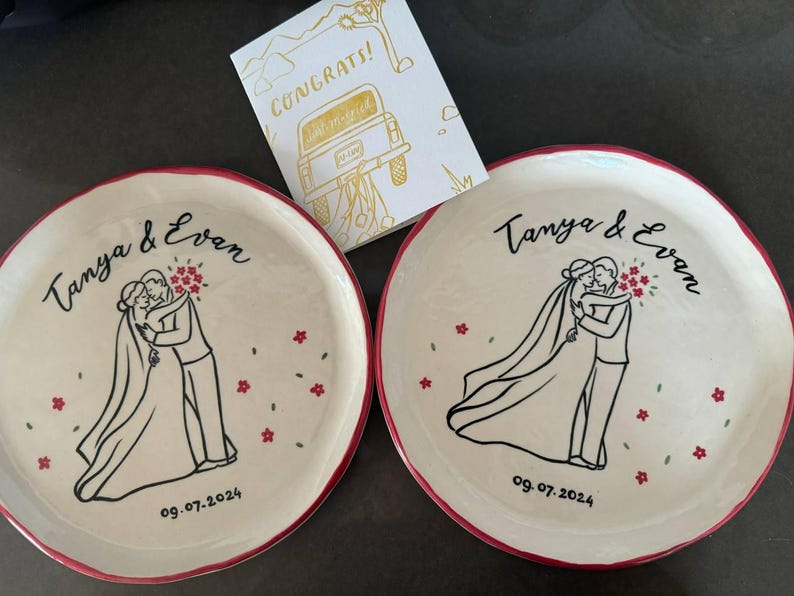Custom Personalized Hand-painted Ceramic / Wedding Plate / Anniversary ...