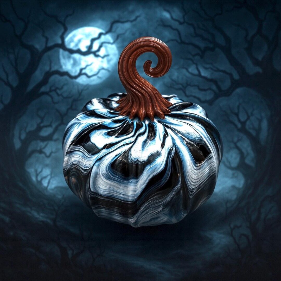 NEW ECLIPSE PUMPKIN – Hand Blown Glass Pumpkin - Modern Halloween Decor ...