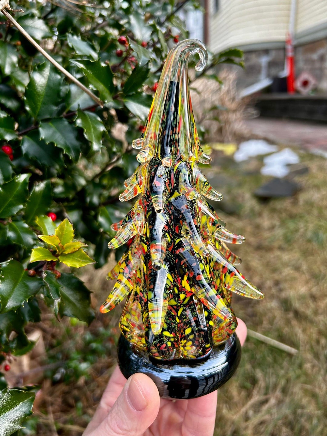 Tarantula 7 Tall Glass Decor Tree signed by Artist - Etsy