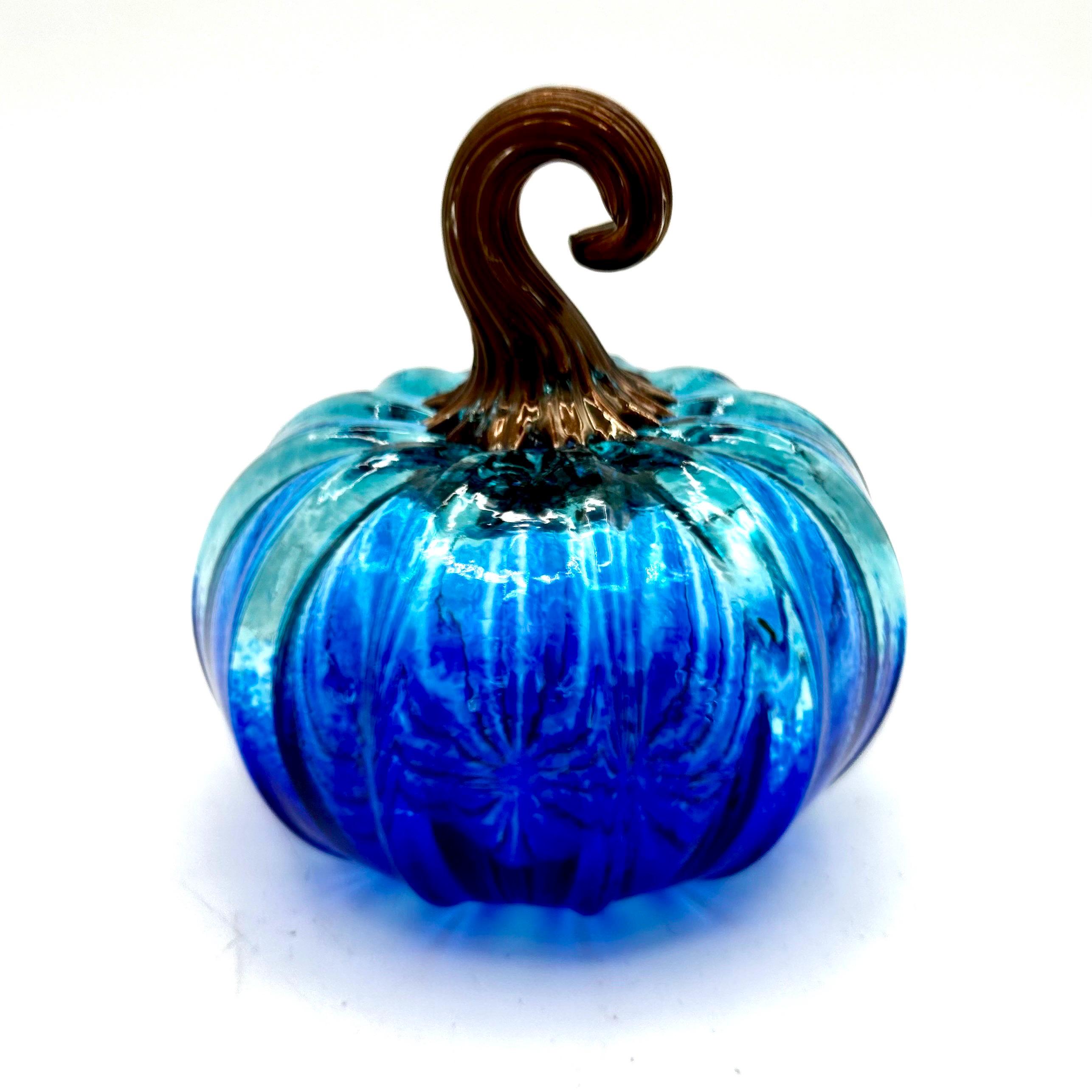 Hand Blown Glass Pumpkin Patch - Fall Halloween Decor, Set of 3 - Etsy