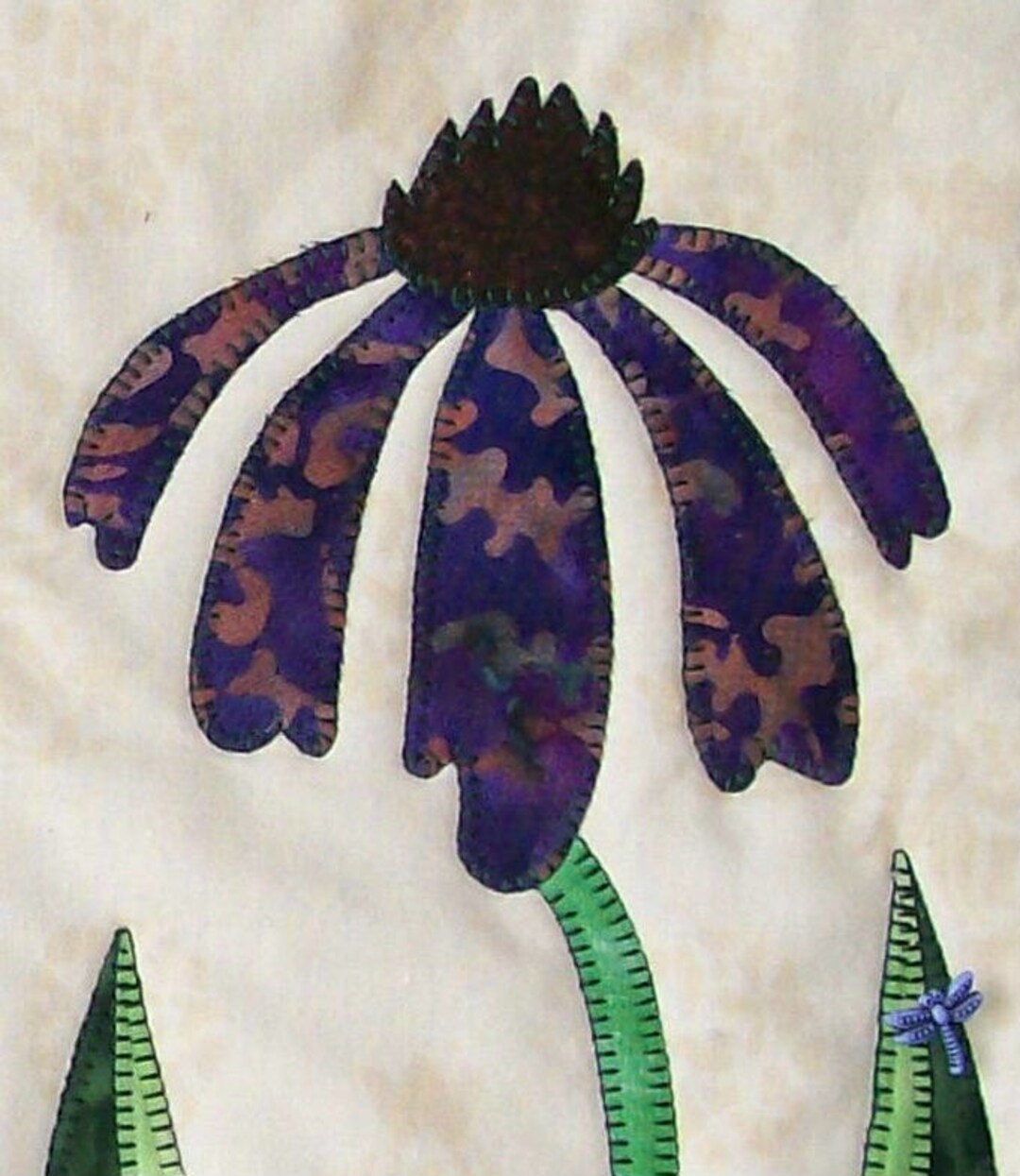 Summer Blooms Trio1 - Quilted Floral Wall Hanging Pattern Download - Etsy