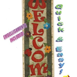 Welcome Home - Quilted Wall Hanging Pattern Download - Etsy