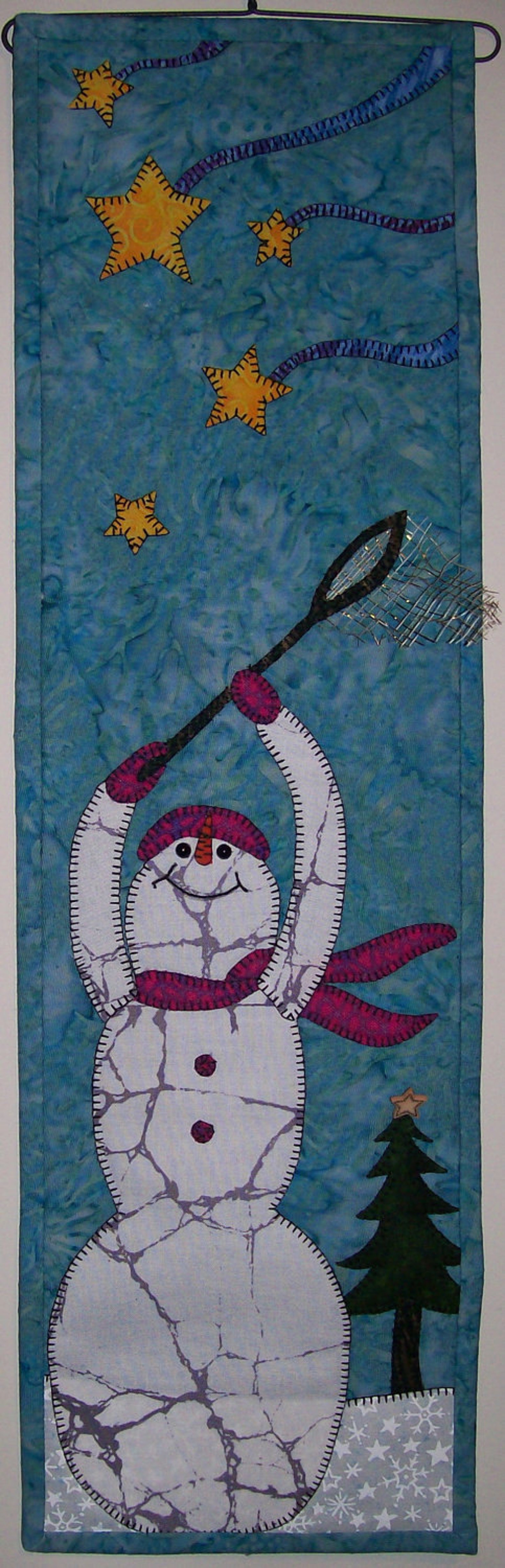 Star Catching - Quilted Wall Hanging Snowman Pattern Download - Etsy