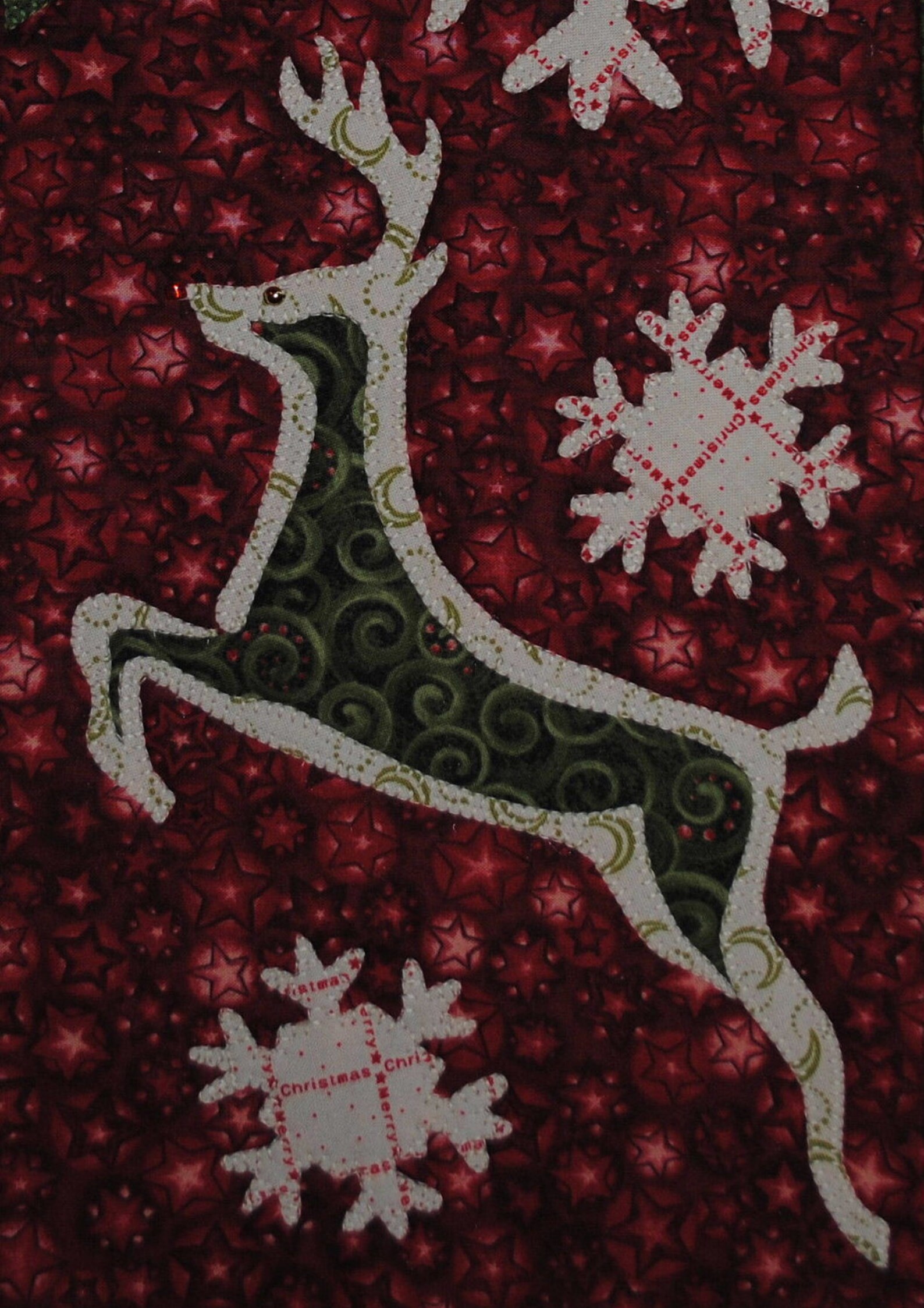 Brushed Reindeer - Quilted Christmas Wall Hanging Pattern Download - Etsy