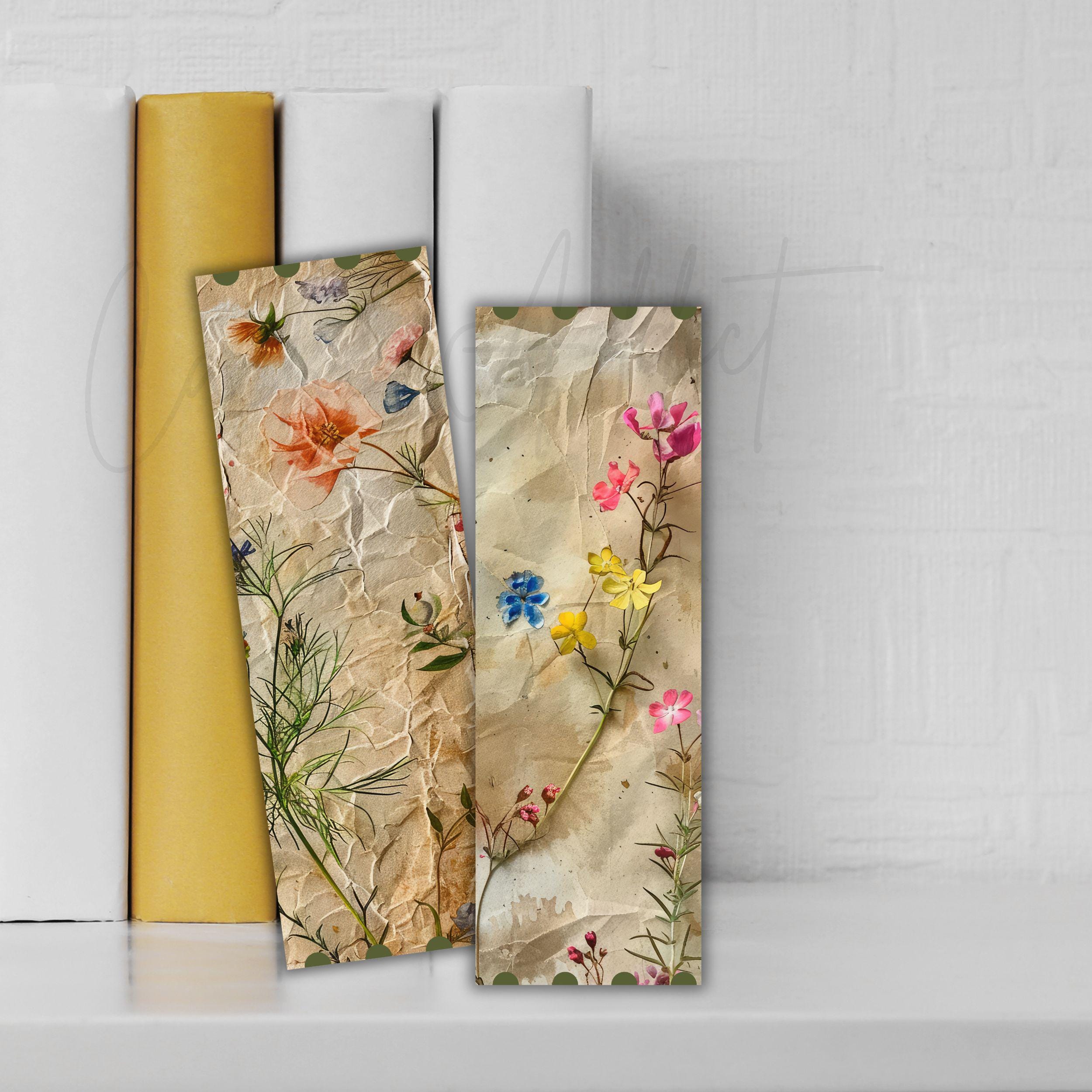 Printable Vintage Floral Bookmarks Instant Download Book Lover Gift for ...