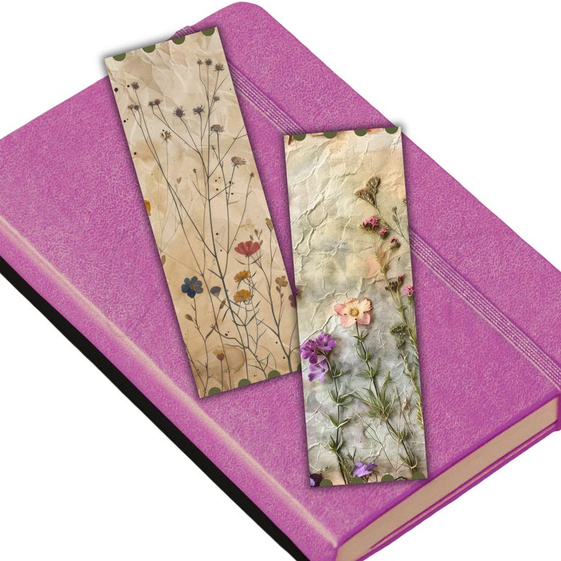 Printable Vintage Floral Bookmarks Instant Download Book Lover Gift for ...