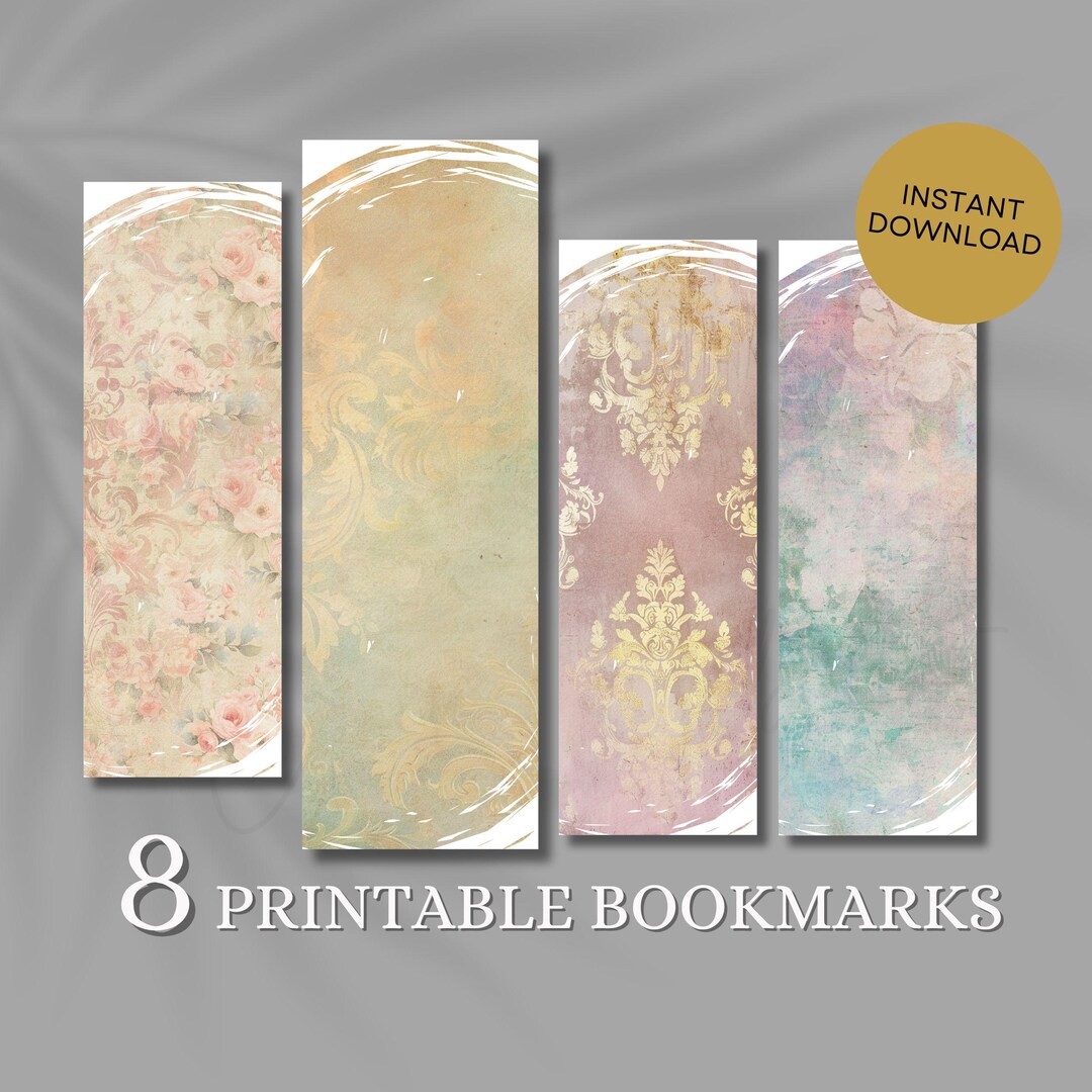 Printable Vintage Bookmarks Instant Download Book Lover Gift for Reader ...