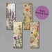 Printable Vintage Floral Bookmarks Instant Download Book Lover Gift for ...