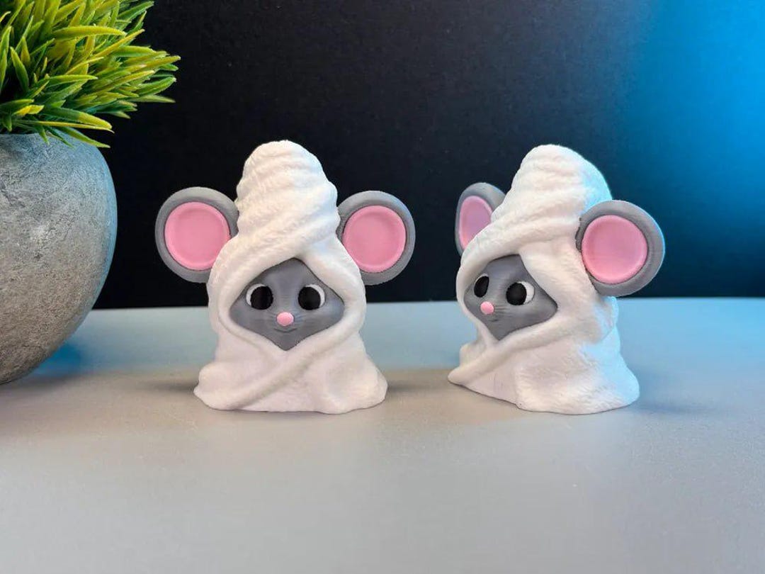 Cute Mouse Wrapped 3d Model Figure ( STL File) - Etsy