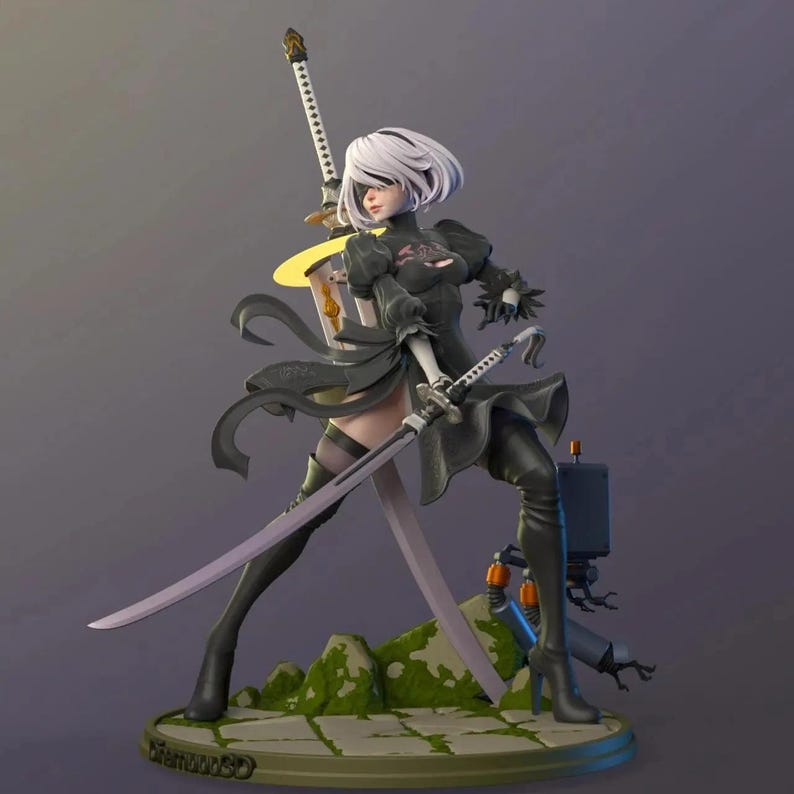 Yorha 2B Nier Automata- 3d Model Figure ( STL File) - Etsy