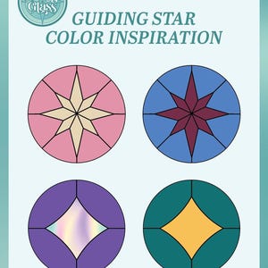 Guiding Star X2 Stained Glass Pattern, Cricut Pattern, DIY Stained ...