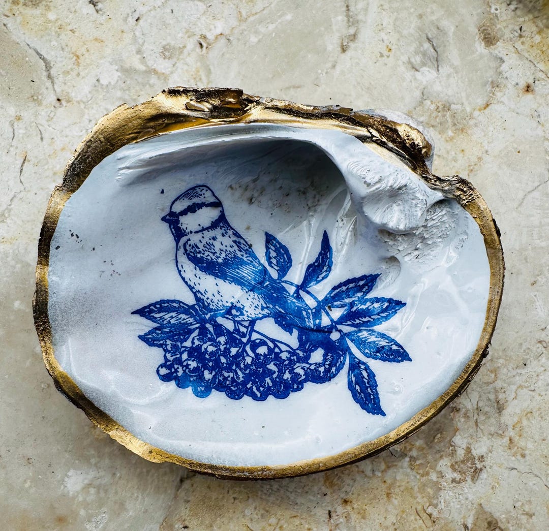 Sparrow Bird Quahog Clam Ring Dish - Etsy