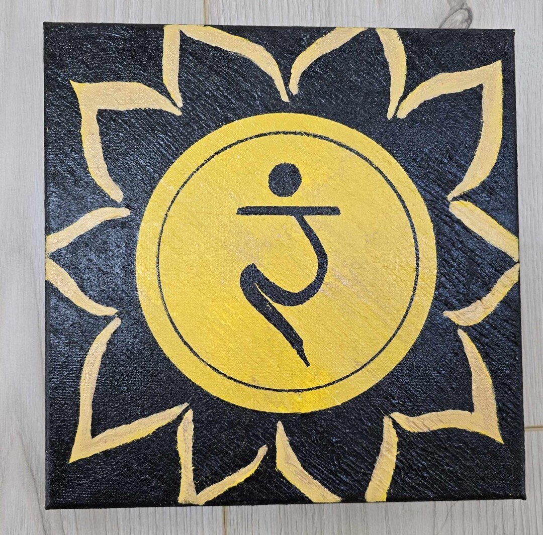 Solar Plexus Chakra Radiance Mandala (10"x10" Acrylic Painting) - Etsy