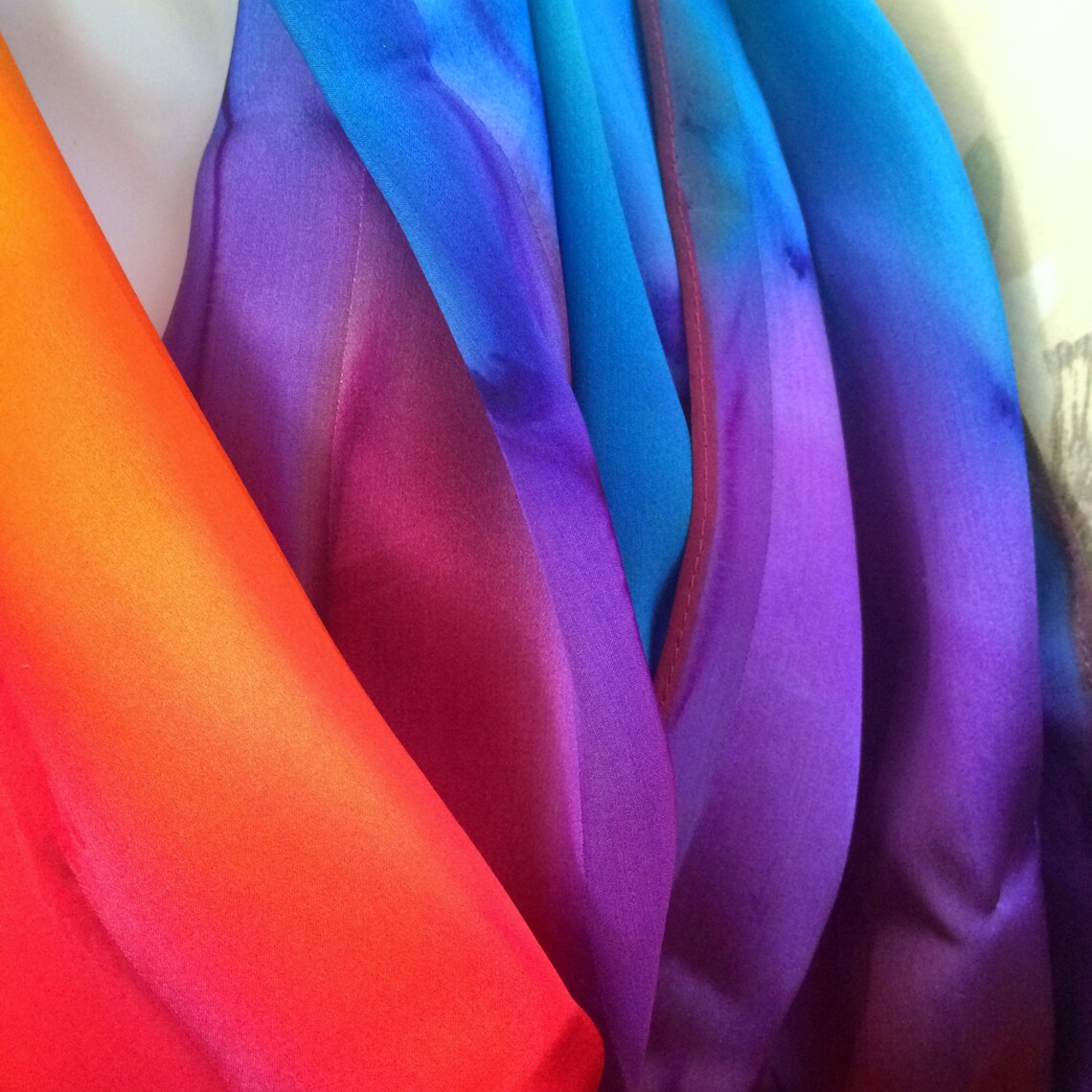 SILK, Hand Dyed, Rainbow Pride Silk Scarf - Etsy