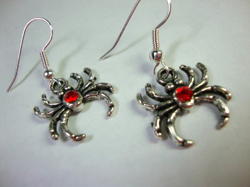 Spider Scary Arachnid Bling Earrings - Etsy