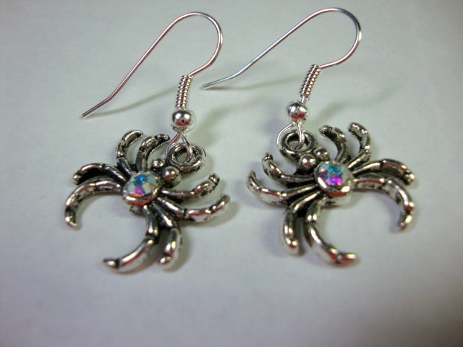 Spider Scary Arachnid Bling Earrings - Etsy