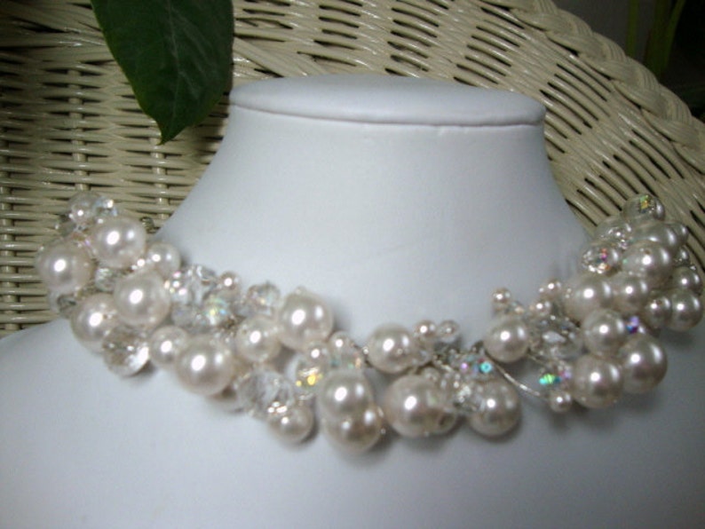 Pearl and Crystal Princess Necklace Formal Occasion Bridal Jewelry - Etsy