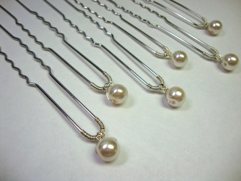 Single Pearl Hair Pin for 6 Pins Bridal Formal Prom Wedding - Etsy