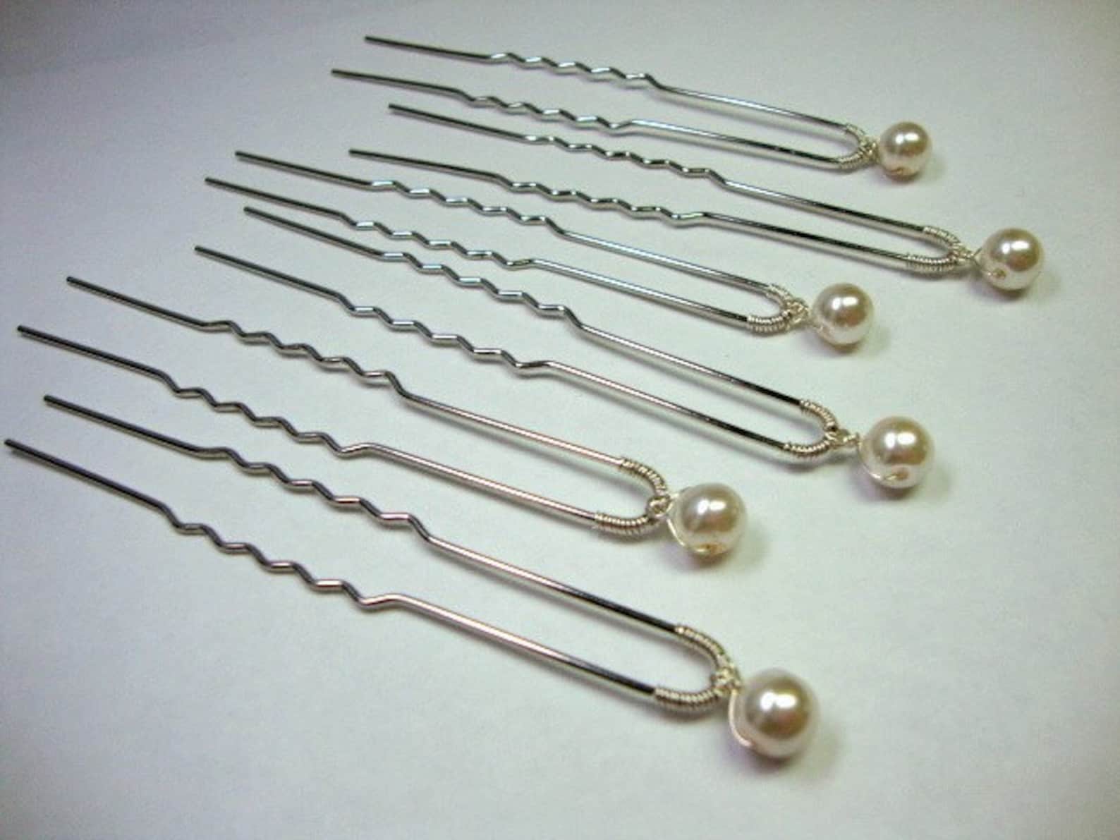 Single Pearl Hair Pin for 6 Pins Bridal Formal Prom Wedding - Etsy