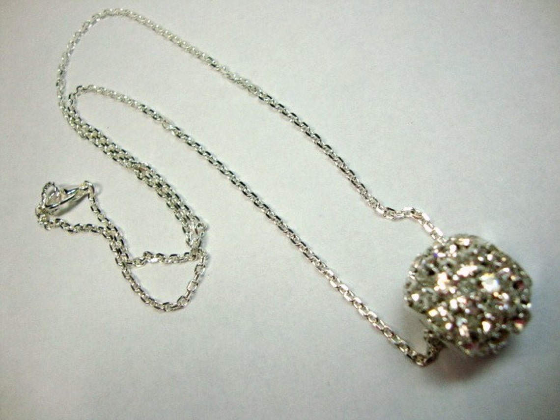 Simple Crystal Bling Necklace - Etsy