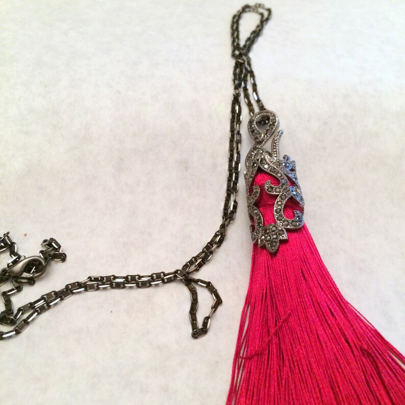 Women Necklace Tassel Roaring 20s Necklace Great Gatsby - Etsy