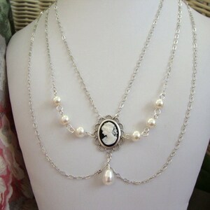 Cameo Princess Bride in Silver Prom Wedding Jewelry - Etsy