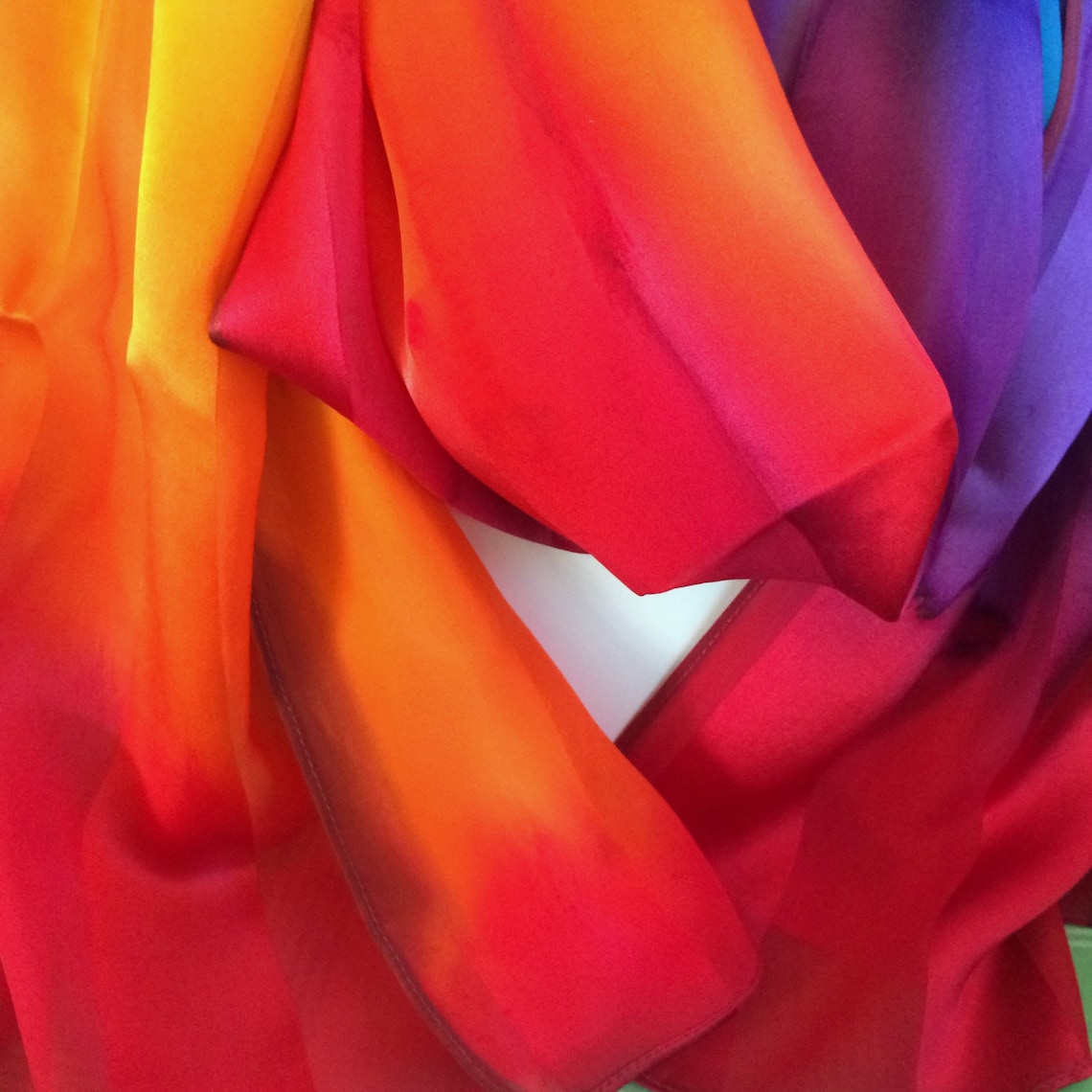 SILK, Hand Dyed, Rainbow Pride Silk Scarf - Etsy