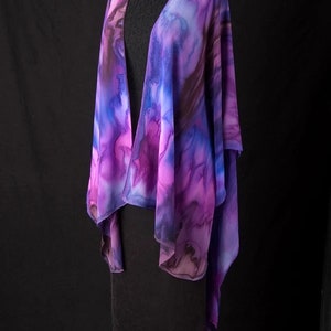 Silk Ruana Hand Dyed Extra Large Hand Painted Cape - Etsy