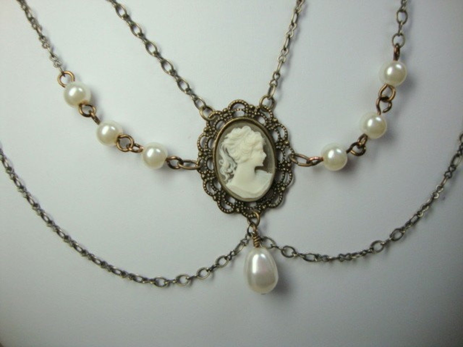 Cameo Princess Bride in Antique Brass Wedding Prom Formal - Etsy