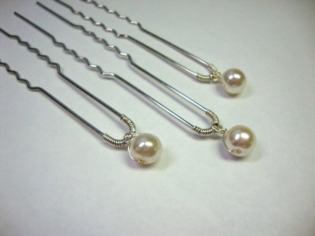 Single Pearl Hair Pin for 3 Pins Bridal Formal Prom Wedding Hair ...