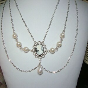 Cameo Princess Bride in Silver Prom Wedding Jewelry - Etsy