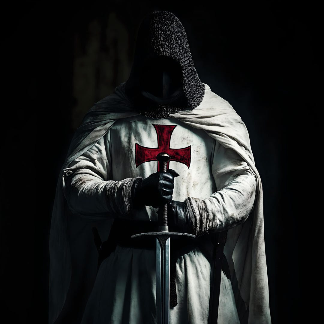 Templar Vinyl Sticker Red Cross of the Knights Templar Knighthood ...