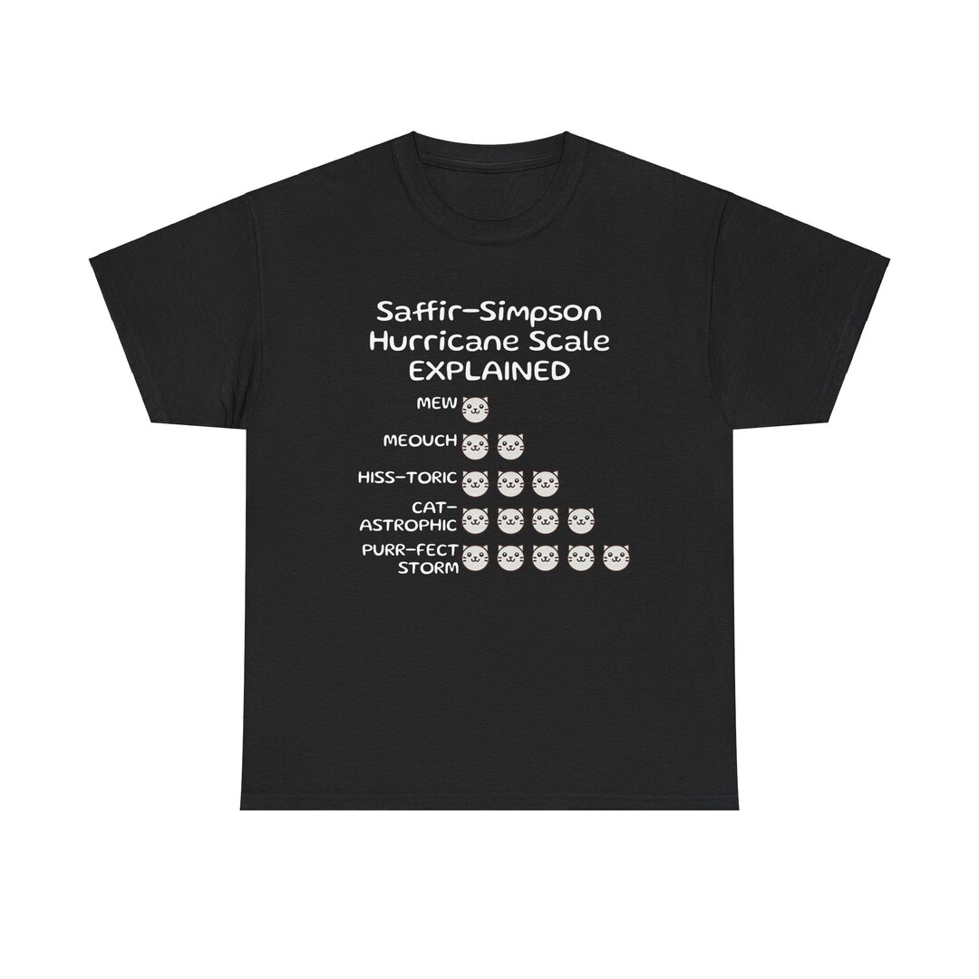Hurricane Scale Cat Pun T-shirt: Weather Enthusiast Gift - Etsy