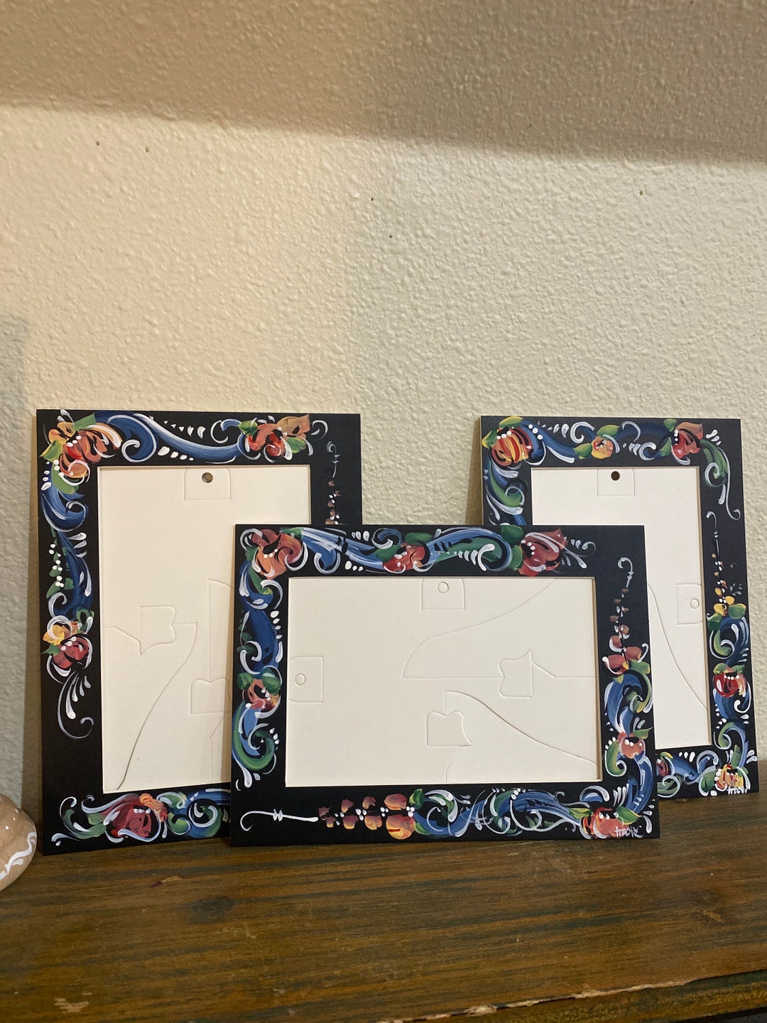 Norwegian Rosemaled Photo Frame Mat CHOICE - Etsy