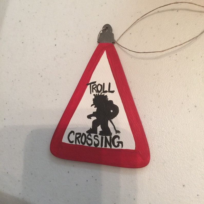 Scandinavian Troll Crossing Ornament - Etsy