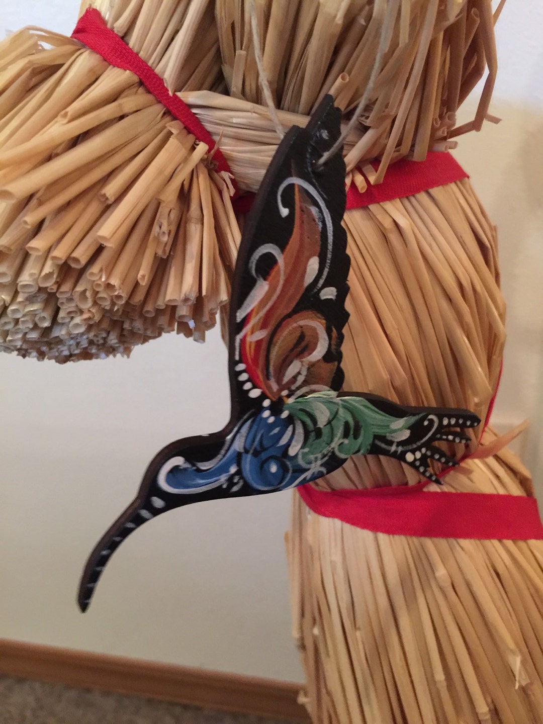 Norwegian Rosemaled Hummingbird Ornament - Etsy
