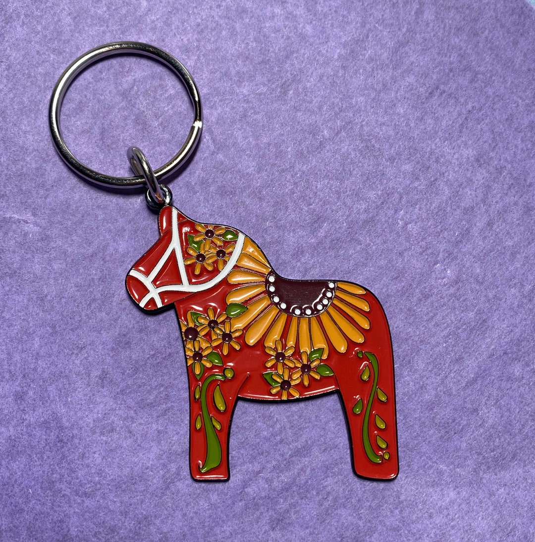 Norwegian Fjord Horse Enamel Key Chain Bag Charm CHOICE - Etsy