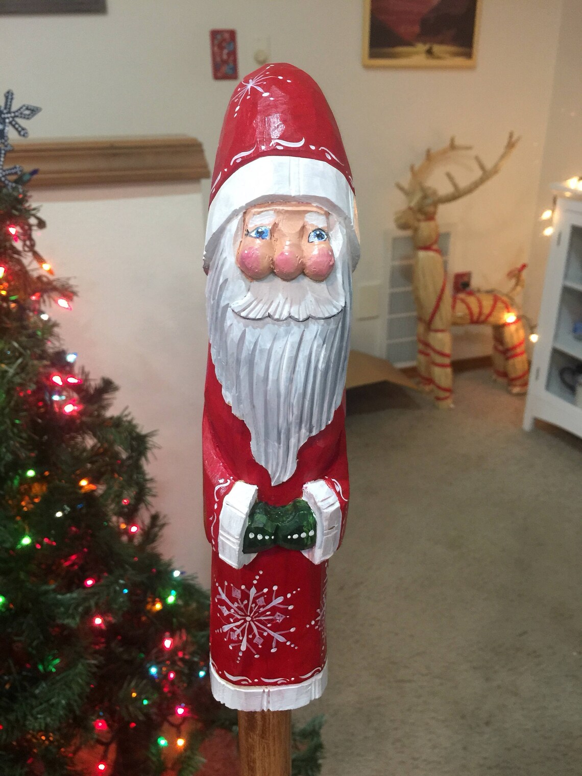 Santa Claus Walking Cane - Etsy