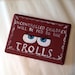 Norwegian Scandinavian Troll Warning Sign - Etsy Canada