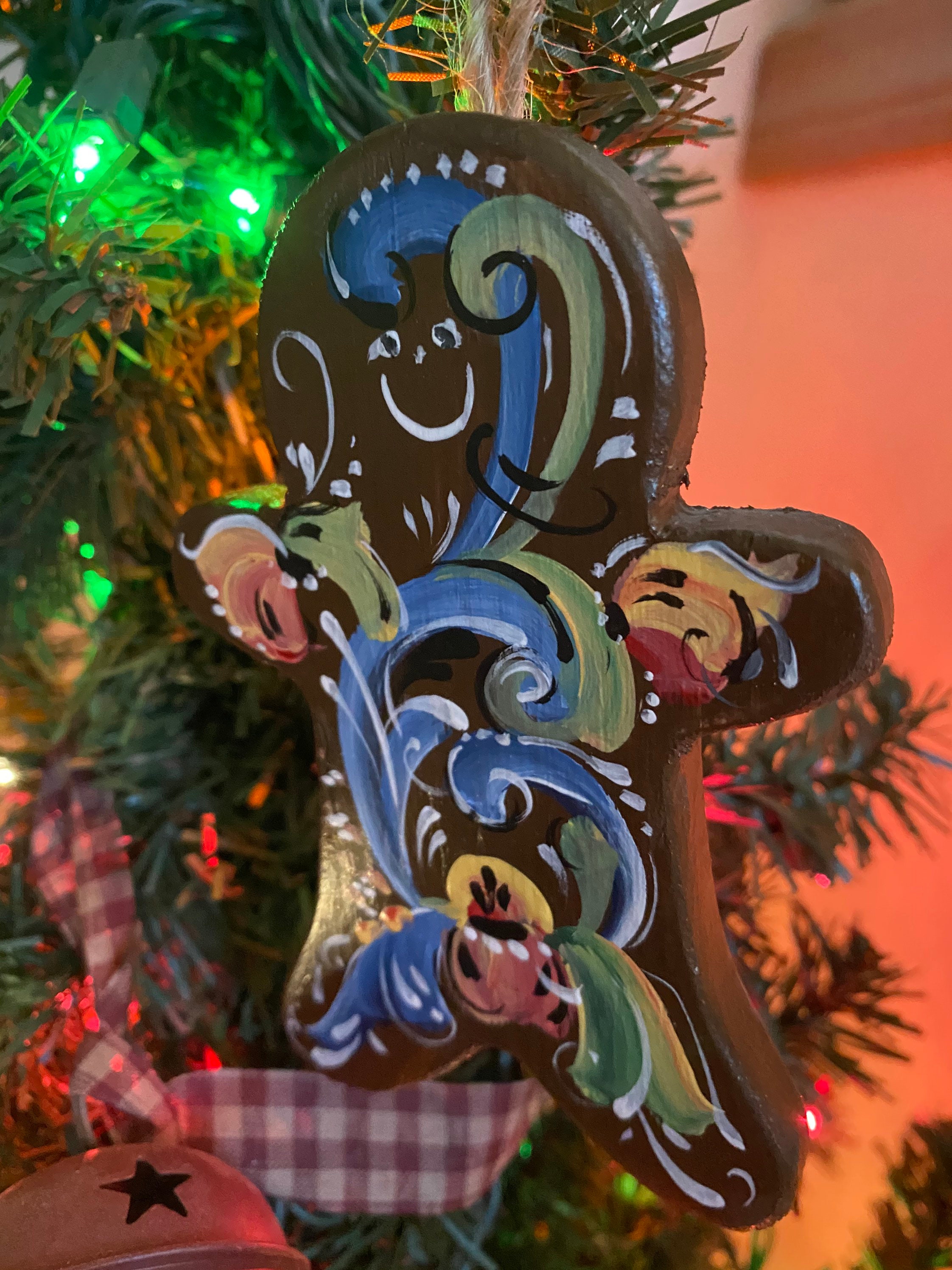 Norwegian Rosemaled Gingerbread Man Ornament - Etsy