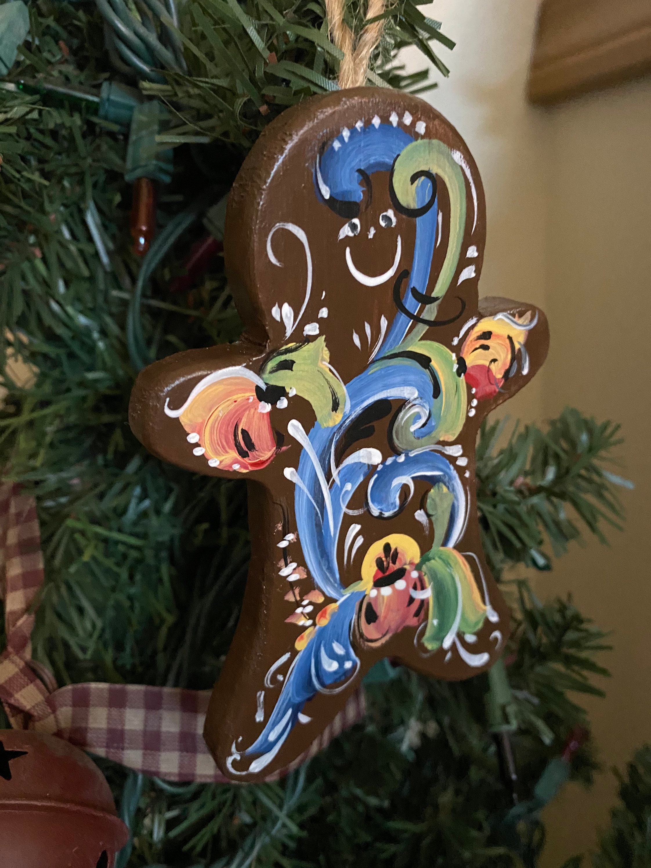 Norwegian Rosemaled Gingerbread Man Ornament - Etsy